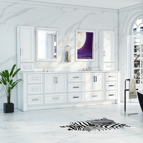 Flow Floor Mount 101” Double Sink Vanity – Freestanding Bathroom ...