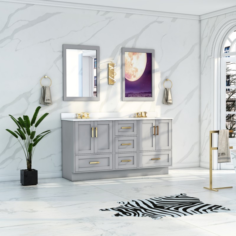 Flow Floor Mount 79” (301830) Double Sink Vanity – Freestanding ...